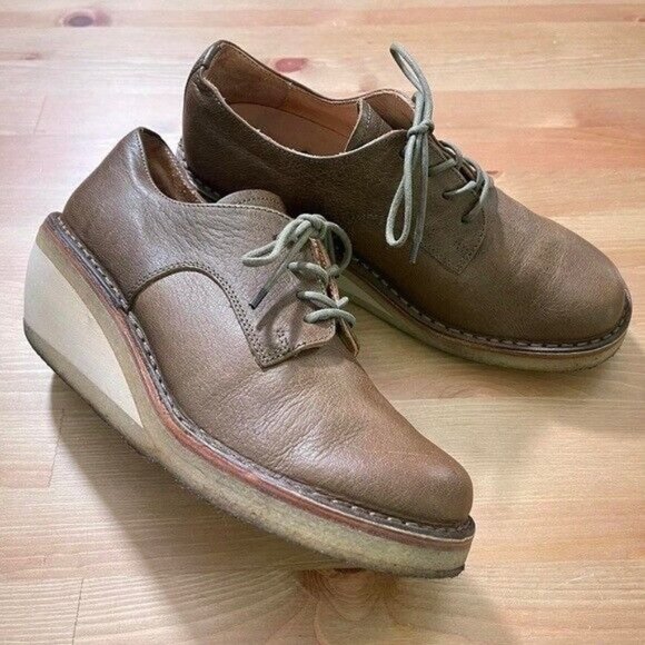 Trippen | Shoes | Trippen Dark Olive Green Leather Lace Up Oxford ...